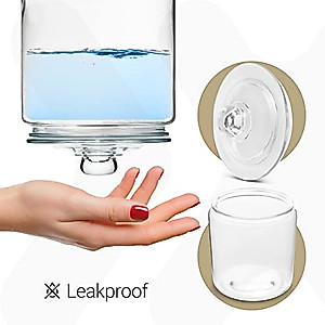 3pc Canister Sets for Kitchen Counter + Labels & Marker - Glass Cookie Jars with Airtight Lids - Food Storage Containers with Lids Airtight for Pantry - Flour, Sugar, Coffee, Cookies, etc.