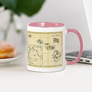 CafePress Antique Hawaii Map Mug Ceramic Coffee Mug, Tea Cup 11 oz