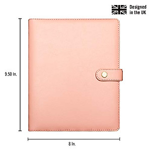 Pukka Pad, Carpe Diem, Work, Goal, Planner with Weekly, Monthly, Undated Inserts, A5 8 X 9.5 X 1.6 Inches, Blush