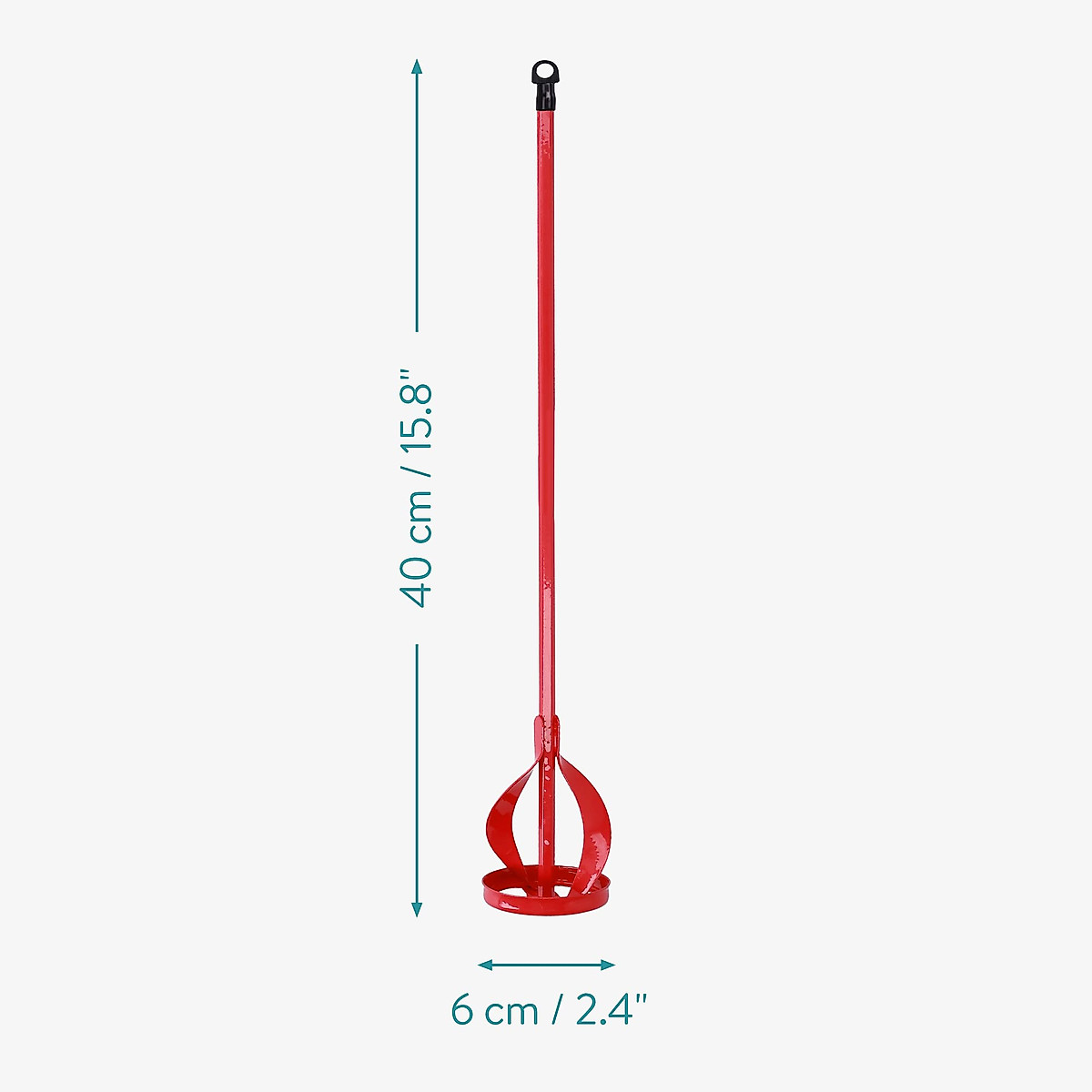 Navaris Set of 2 Paint Mixer for Drill - Heavy Duty Plaster and Paint Mixing Paddle Standard Drills - Painting and Plastering Mixer Stirrer Tool (Red)