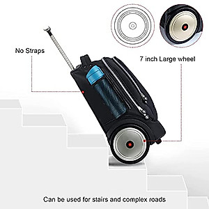 UNIKER Rolling Laptop Bag for 14 Inch Laptop,19 Inch Roller Bookbag for Teen Girl Boy,Wheeled Computer Bag,Sports Bag on Wheels,Trolley School Bag Basketball,Schoolbag with Wheels