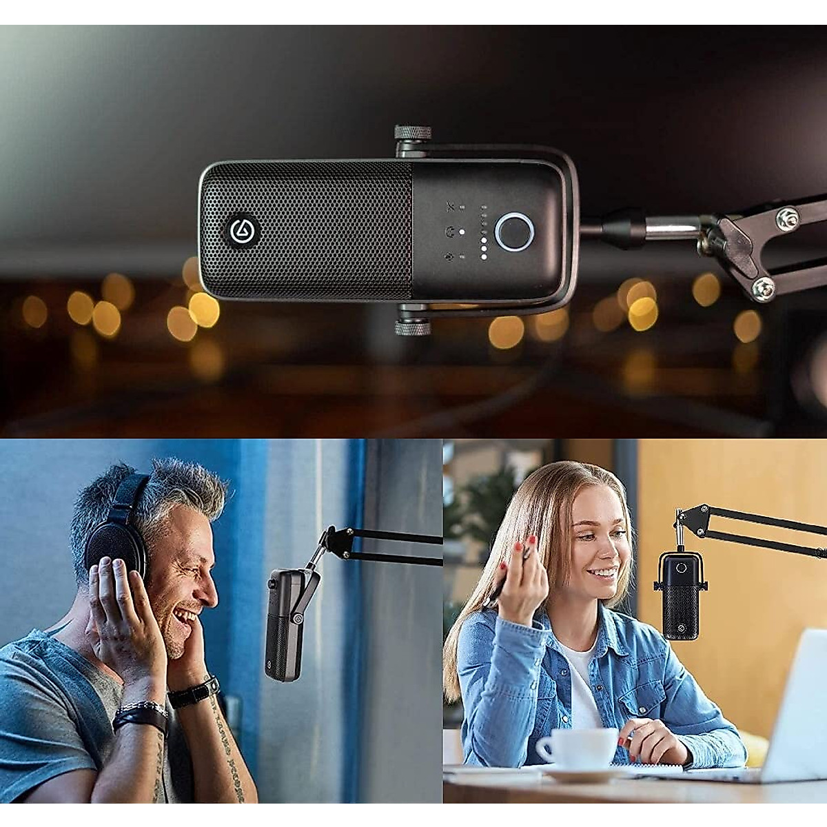 Wave 3 Mic Wall Mount, Microphone Stand Arm Holder compatible with Elgato Wave 3 and Wave 1 Conderser Microphone