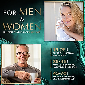 Liquid Collagen Peptides with Biotin Vitamins for Hair Skin and Nails - Biotin and Collagen Supplements - 10,000mcg Liquid Collagen for Women and Men 5,000mcg Biotin - Lemon Flavor, 2-Month - 2 oz