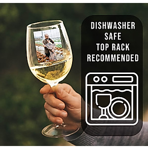 Personalized Printed 16oz Stemmed Photo Wine Glass – Mother's Day Wine Gifts for Women,Custom Birthday Gift for Women,Customized Picture Gifts for Wine Lover Unique for Mom Sister Best Friend