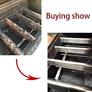 BBQ-Element Grill Replacement Parts for Charbroil 463240015, 463240115, 463343015, 463344015 463433016, Stainless Steel Heat Plate Shields, Burner Tubes for Char-broil 4 Burner Gas Grill Models.