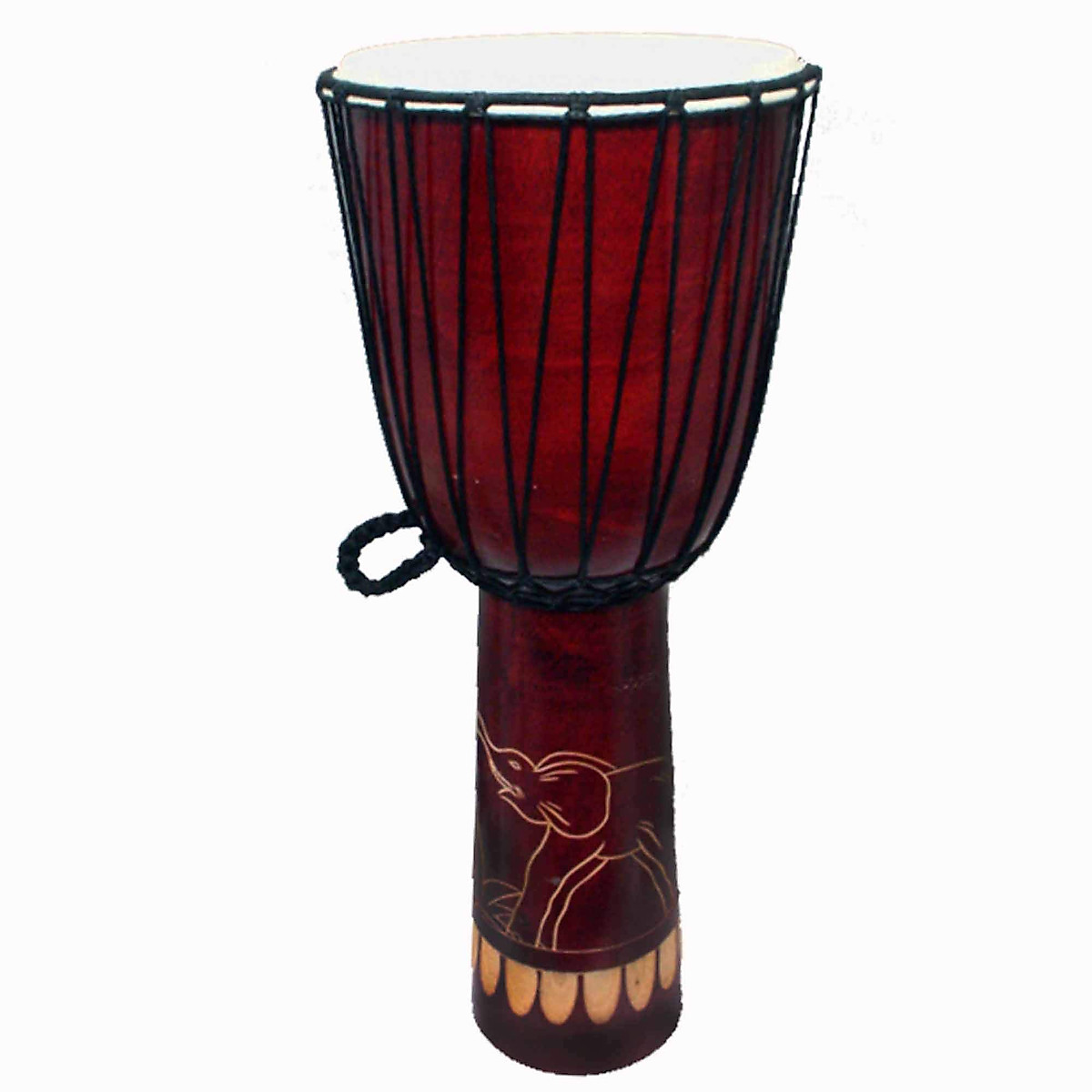 Djembe Drum Carved Bongo African inspired music also a unique gifting idea. Carver Abstract Elephant Giraffe Turtle. (24 Inch, Abstract)
