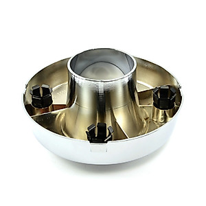 BB Auto New 4x4 Open Front Wheel Chrome Center Cap Replacement for 1999-2004 Ford F350 Super Duty Dually (Dual Rear Wheel)