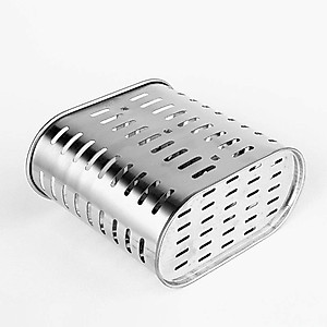 kaileyouxiangongsi Self Adhesive 2 Compartments Mesh Utensil Drying Rack/Chopsticks/Spoon/Fork/Knife Drainer Basket Flatware Storage Drainer , 304 Stainless Steel