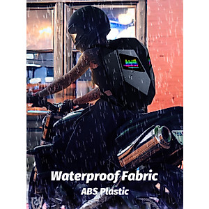 Gelrova Knight LED Motorcycle Backpack, Hard Case Riding Backpack DIY Motorbike Luggage Laptop Bag Waterproof, Large Size 19inch