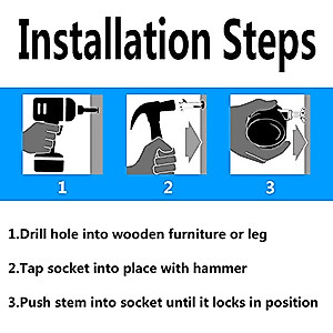MCAMPAS 2 Pack Lock Swivel Caster Replacement Parts for Weber Gas Grill Stem Casters-2.5 inch Caster Wheel
