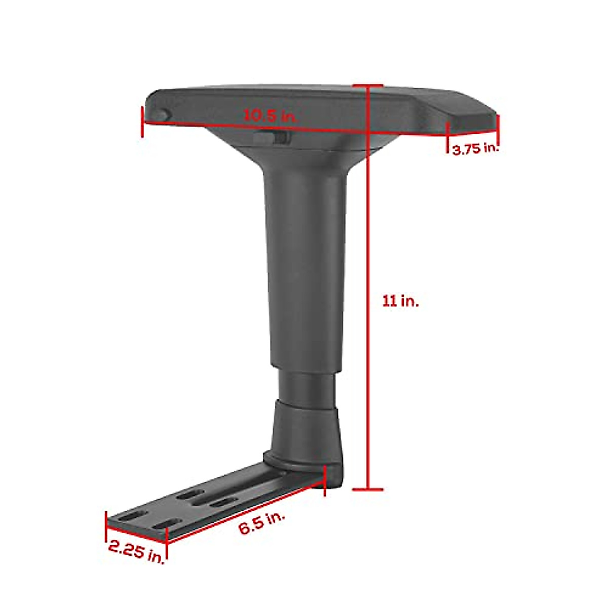 Replacement Adjustable Arms Armrest Pair Upright Bracket with Pads Fits Most Gaming Chairs (4D)