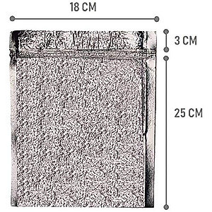 Insulated Easy Zip Lock Resealable Aluminum Sandwich Bag - Reusable Thermal Lunch Snack Bento Picnic Hot & Cold Pouch (10, Small - 6 x 10 Inch)