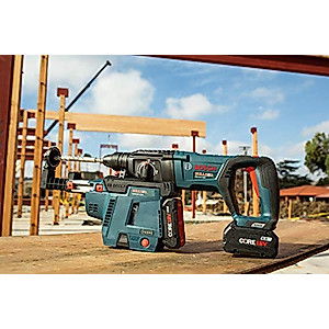 BOSCH GBH18V-26DK26GDE 18V EC Brushless SDS-plus Bulldog 1 In. Rotary Hammer Kit with Mobile Dust Extractor and (2) CORE18V Batteries