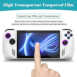 TERPINK 2 Pack Screen Protector Tempered Glass Compatible with ASUS ROG Ally Handheld 7 inch 2023, 9H Tempered Glass, 2.5D Arc Edge, Transparent Ultra HD, Anti-Scratch