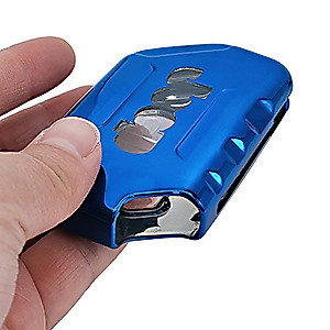 Blue Soft TPU Flip Key Fob Case Holder Jacket Cover Protector for Jeep 2020 2021 Gladiator JT Sahara JLU 2018 2019 Jeep Wrangler JL JLU Rubicon key remote control