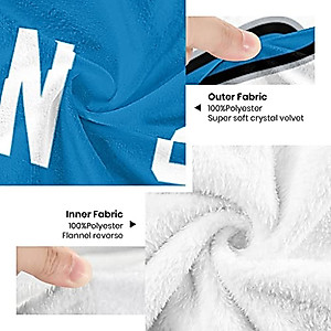 ANTKING Detroit Throw Blanket Custom Any Name and Number for Men Women Youth Gifts