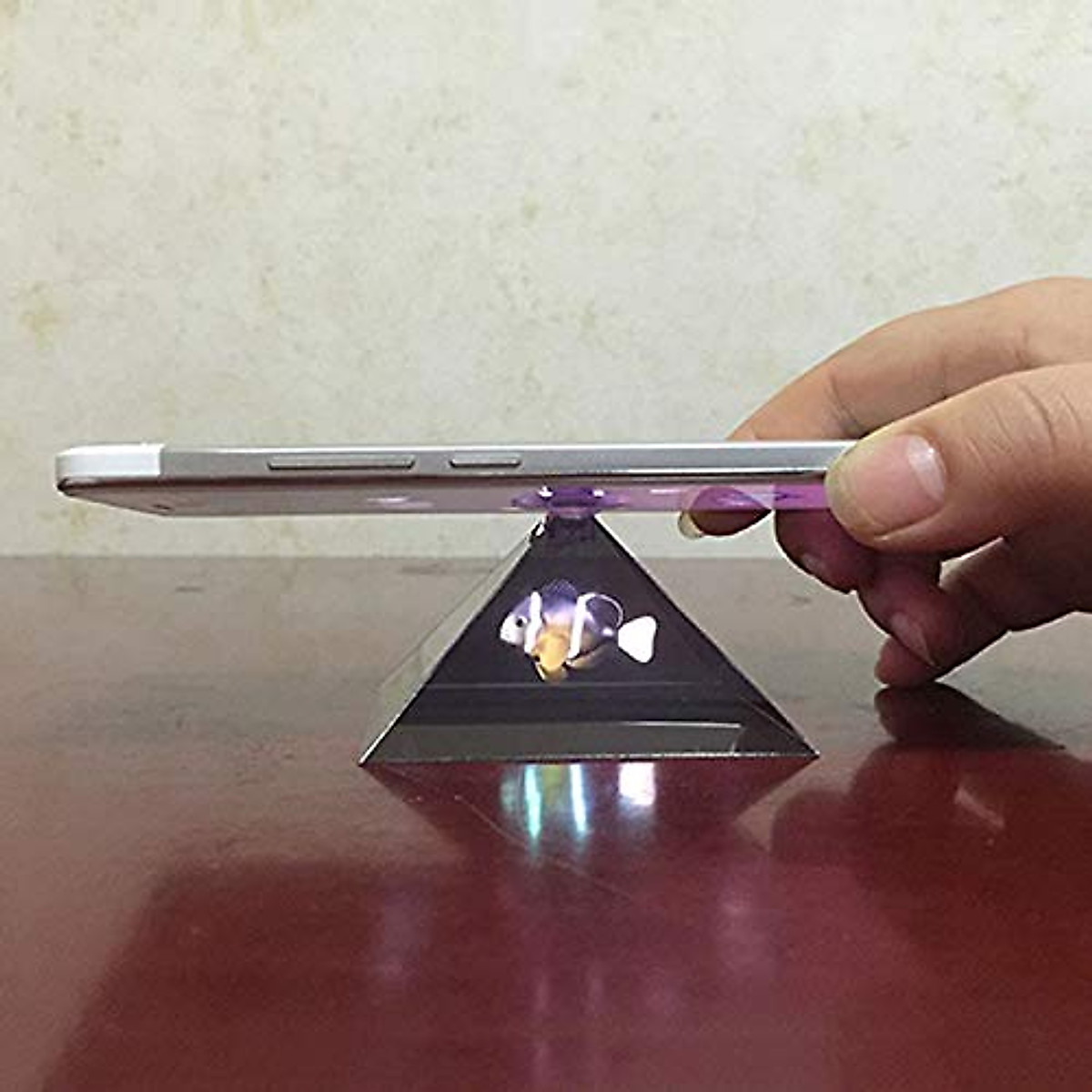 Arinda 3D Hologram Pyramid Display Projector Video Stand Portable for Smart Mobile Phone