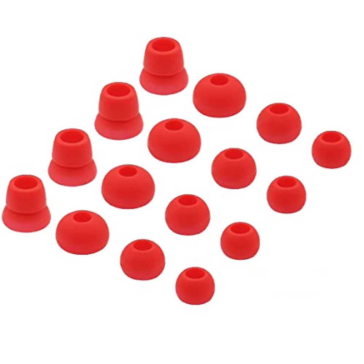 BLLQ Red Replacement Silicone Ear Tips Earbuds Buds for Powerbeats 3 Wireless Beats by dre Headphones, Eartips 16PCS 8 Pairs 4 Size Options for Powerbeats3 Red pbr16