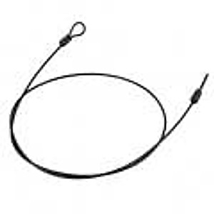 Bike Lock Cable, 100cm Stainless Steel Lock Wire, Security Loop Cable Professional Scooter Lock for U Lock, Padlock, Disc Lock (2mm Thick)(Black)