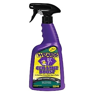 Wizards Ceramic Boost - Comprehensive SiO2-Based Ceramic Coating For Vehicle Detailing Supplies - Ceramic Coating For Cars - Easy to Use Car Care Tool - Ceramic Paint Protective Spray - 22 oz