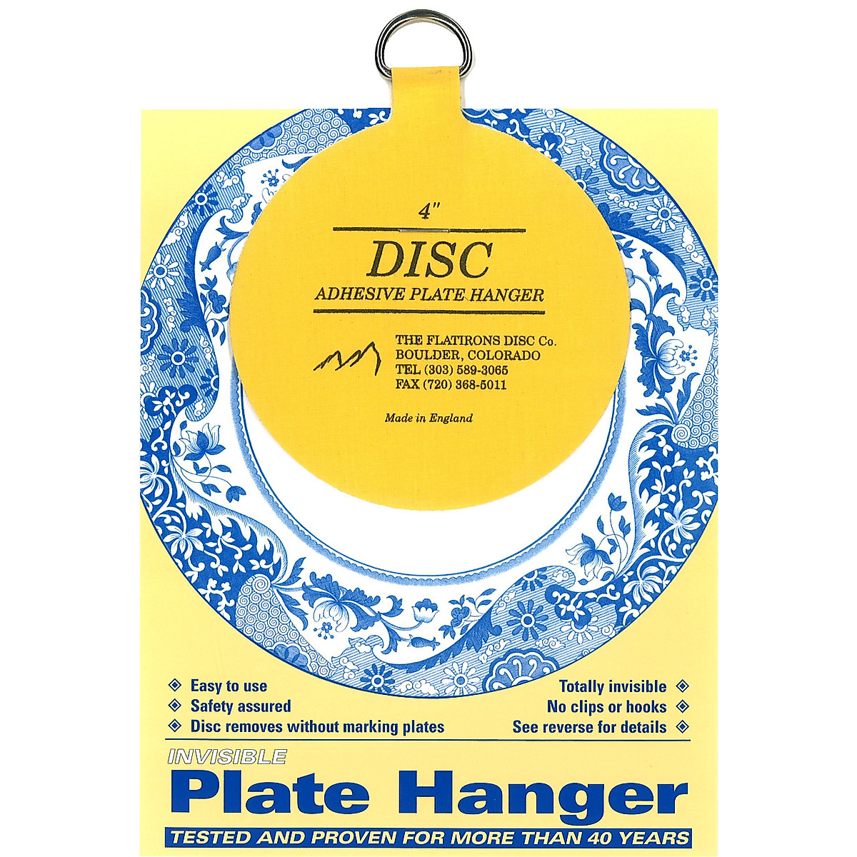 Flatiron Disc Invisible Plate Hanger, 4-Inch