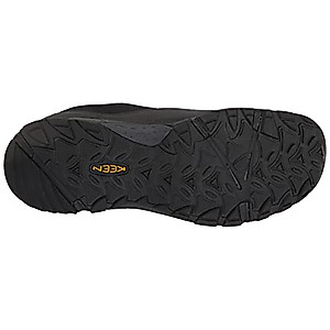KEEN Men's Wasatch Crest Low Height Offset Laces Waterproof Hiking Shoes, Black/Magnet, 8.5