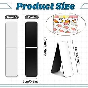 30 Pieces Magnetic Bookmark Book Marker Clip Sublimation Bookmarks Sublimation Magnetic Bookmarks Page Markers for Students Teachers Classroom Home Office Reading Supplies