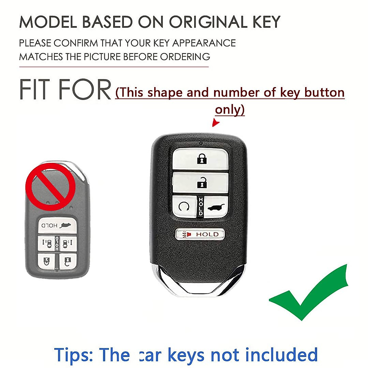 SANRILY Pink Jade Pattern 5 Button Key Fob Cover for Honda Accord Civic Cr-V Hr-V Fit Odyssey Jed Crosstour Crider Keyless Key Case Shell with Bling Leather Keychain