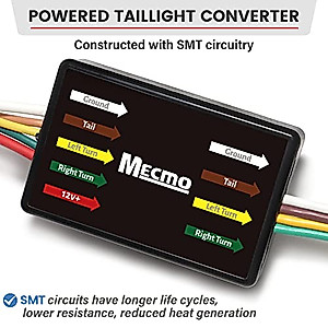 MECMO 56407 4-Pin Trailer Wiring Harness for 2018-2023 Jeep Wrangler JL/JLU, 2020-2023 Jeep Gladiator JT, 19-23 Jeep Wrangler Unlimited, Towing Hitch Wiring for JL Trailer Light Connect
