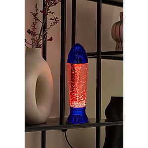 YAKii Tornado Lamp 10.5" LED Color Changing,Tornado Maker, Room Decor,Battery/USB Cable Operated Blue