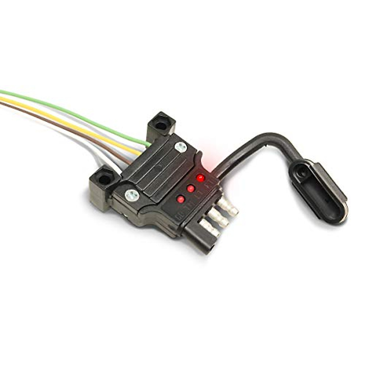 Hopkins Towing Solutions 48192 Endurance Quick Fix Trailer Side 4-Flat Connector, Black