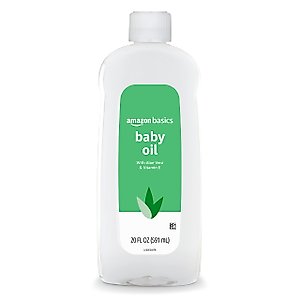 Amazon Basics Baby Oil with Aloe Vera & Vitamin E, 20 Fl Oz (Pack of 1) (Previously Solimo)