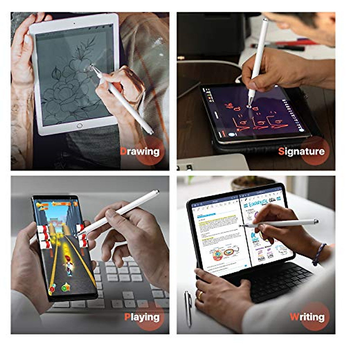 ORIbox Stylus Pens for Touch Screens,Stylus Pen for iPad,iPad Pro,iPad Air,iPhone,Android,Tablet,Samsung,HTC,Fire Tablet,Stylus Pencil,All Capacitive Touch Screen Device