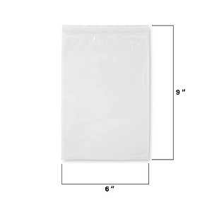 MT Products Plastic Clear Envelope Pouch 6" x 9" - Resealable Packing List - Pack of 50