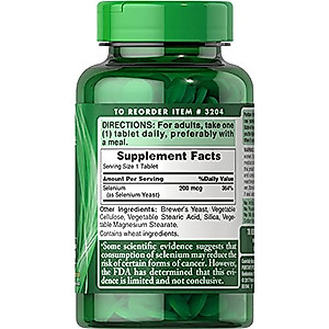 Puritan's Pride Selenium 200mcg