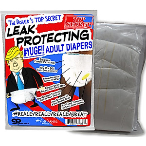 Donald’s Leak Protection Adult Diaper - Funny Over The Hill Gift for Men Women Easter Basket Stuffer Idea Disposable