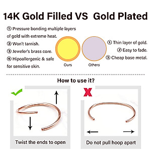 Thin Nose Rings Hoops for Women/Men,Tiny Small Gold Nose Rings 22g for Nose Piercings (1pc - 22 gauge - 7mm,14K Gold Filled)