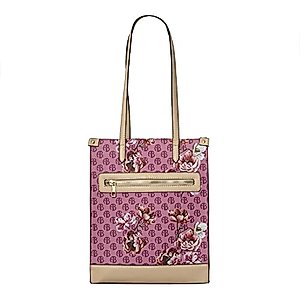 Alexis Bendel Signature Tote Bag For Women Safiiano Leather Designer Handbag Pink