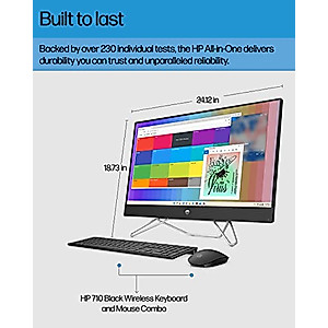 HP All-in-One Bundle PC, 27" Full HD Micro-Edge Touchscreen Display, 12th Generation Intel Core i7 Processor, Intel Iris Xe Graphics, 16 GB SDRAM, 512 GB SSD, Windows 11 Home OS, Wi-Fi (cb1180, 2022)