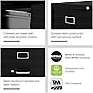 UrbanPro 22-in Deep 3 Drawer - Letter Width - Vertical Metal File Cabinet - Black - Commercial Grade - Fully Assembled