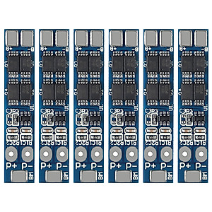 Alinan 6pcs 2S 8A 7.4V 8.4V 16A Current Limit 18650 Lithium Battery Charger BMS Circuit PCB Protection Board for Li-ion Lithium Battery Cell Overcharge Over-Discharge Protection