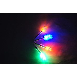 JIEXI HWYP Automatically Luminous Nocks for Inner Diameter 6.2 mm Gold Tip Arrows S Size Pack of 6 (Blue)
