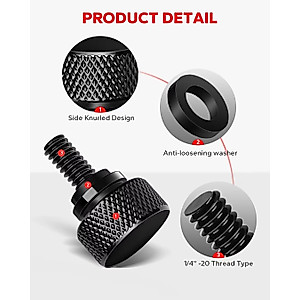 Amazicha Gloss Black 304 Stainless Steel Seat Bolt Screw for Harley Davidson 1996-2024