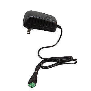 12 Volt 2A Power Adapter Supply, AC 100-240V to DC 12 V Power Supply Transformer Charger Wall Plug for DC12V Light Security CCTV Camera, Black, 8x5x3.3 cm