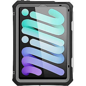 Sahara - Water-Resistant Case for iPad Mini (A17 Pro) and iPad Mini (6th Generation 2021), Black, (TB00062)