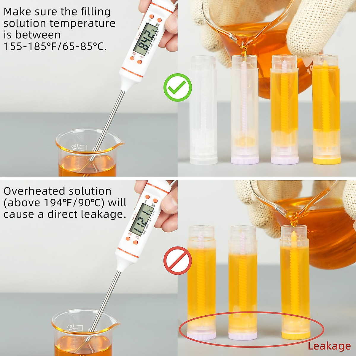 LotFancy Lip Balm Tubes Empty, 100PCS 5.5ml (3/16 Oz), Clear Lip Balm Container Tubes with Pink Caps, BPA Free & Leak Free, Refillable