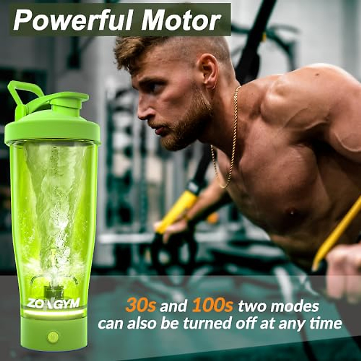 Electric Protein Shaker Bottle, 24 oz USB Rechargeable Blender Bottles, Shaker Bottles for Protein Mixes with BPA Free, Blender Accessories, Made with Tritan Portable Blender Cup for Protein Shakes