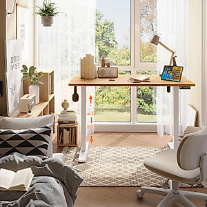 GABRYLLY Standing Desk Adjustable Height, Large Desk Board Computer Desk for Home Office Stand up Desk, 55 x 24 Inches, Natural