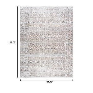 Livabliss x Our PNW Home Rainier Updated Traditional Washable Area Rug, 7'10" x 10'2", Taupe