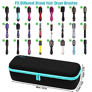 APOKE Travel Case for Revlon One Step Hair Dryer Brush Original 1.0 & PLUS 2.0, Portable Lightweight Hard Carrying Case Storage Bag for All Brand Hot Tools Volumizer Hot Air Brush